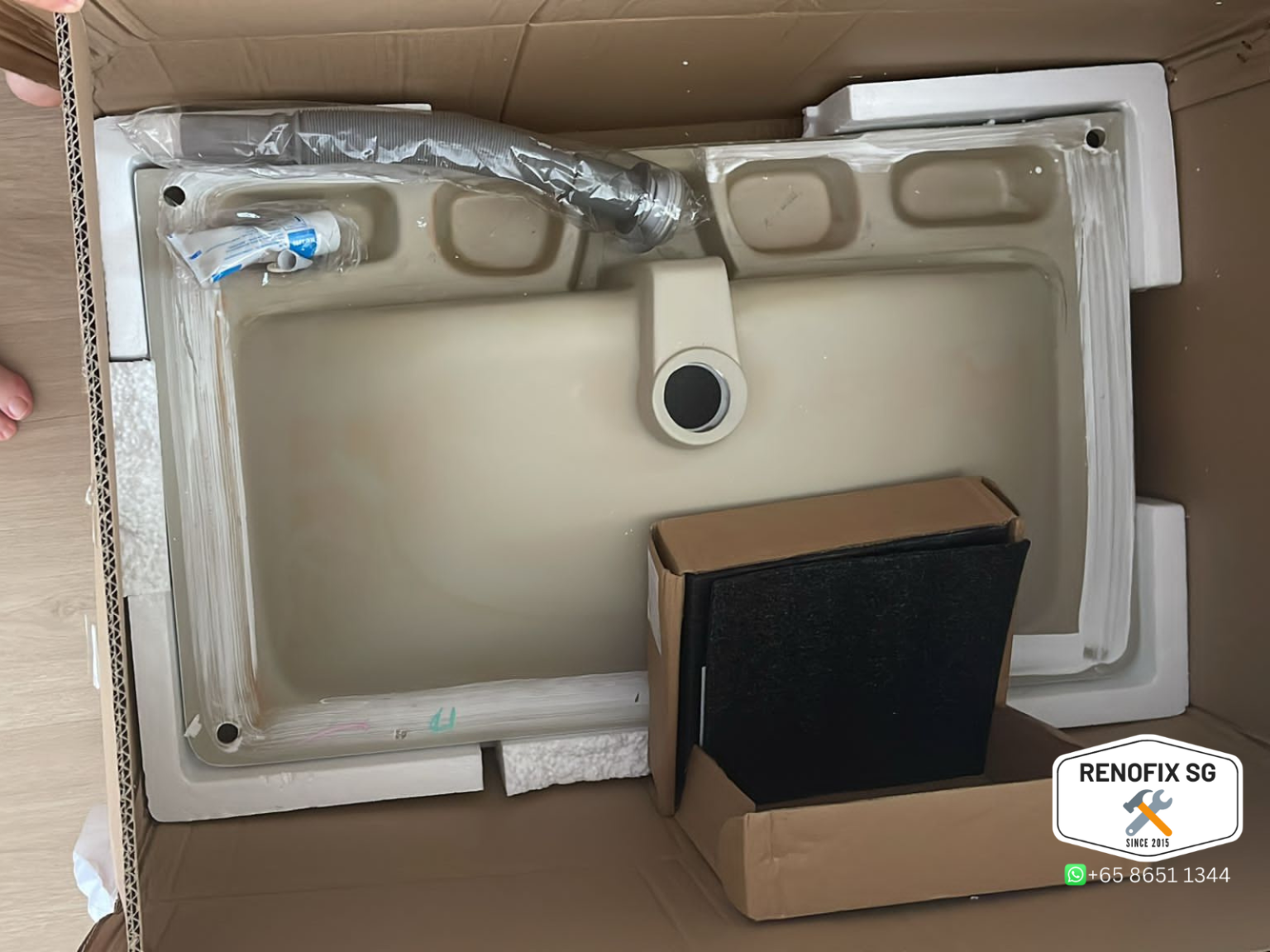 Installation of Sink, Water Tap & Cabinet, Rivervale Walk - RenoFix SG