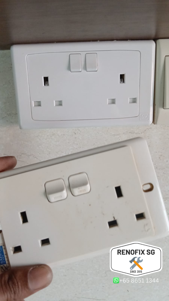 Replacement of Faulty Double Power Point, Bishan - RenoFix SG