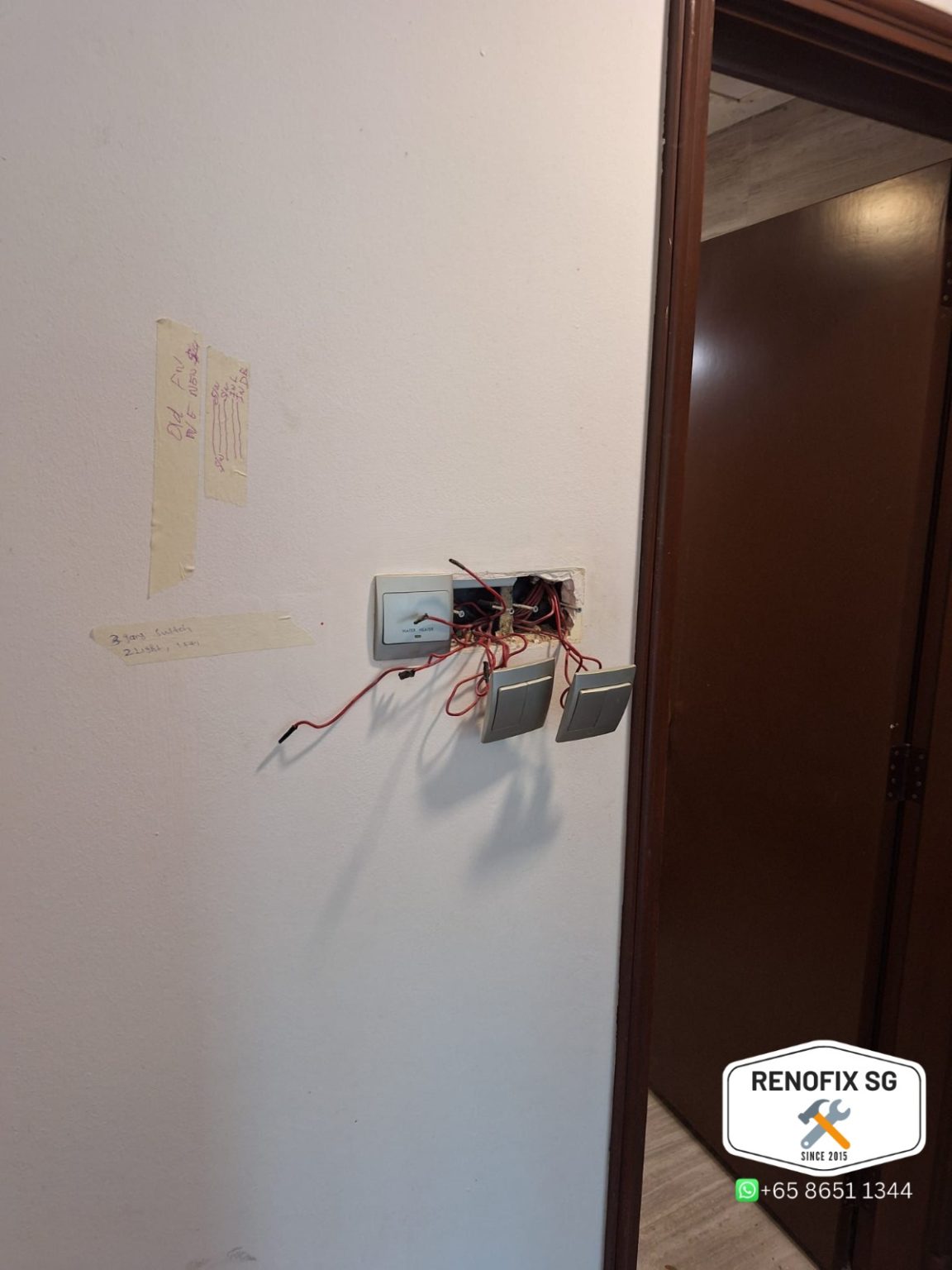 Concealed Wiring Works In Progress, Gerald Drive - RenoFix SG